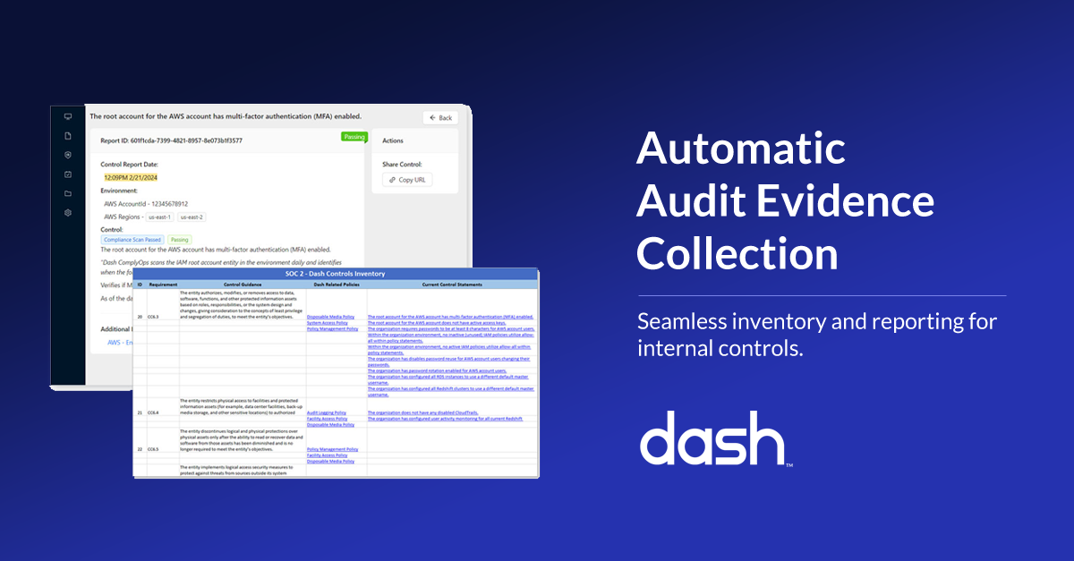 SOC 2 Automated Evidence Collection | Dash Solutions
